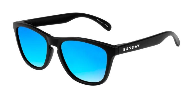 Sunday Shades Carbon Matte Ice Blue - Polarised Sunglasses with 100% UV ...